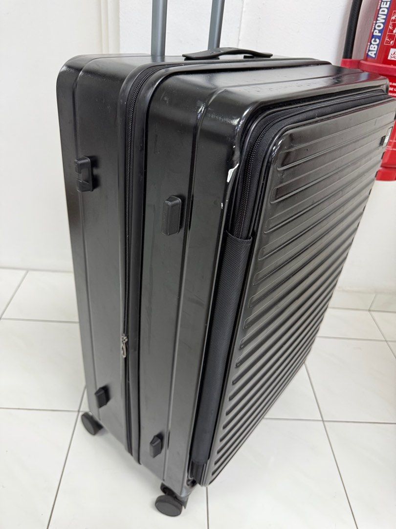 [Free shipping] 28inch ABS +PC Front Open Luggage Black, Hobbies & Toys ...