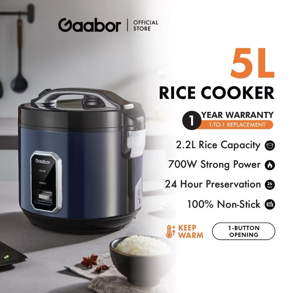 Gaabor Electric Multifunctional Fast Cooking Rice Cooker (5L) RC50M ...