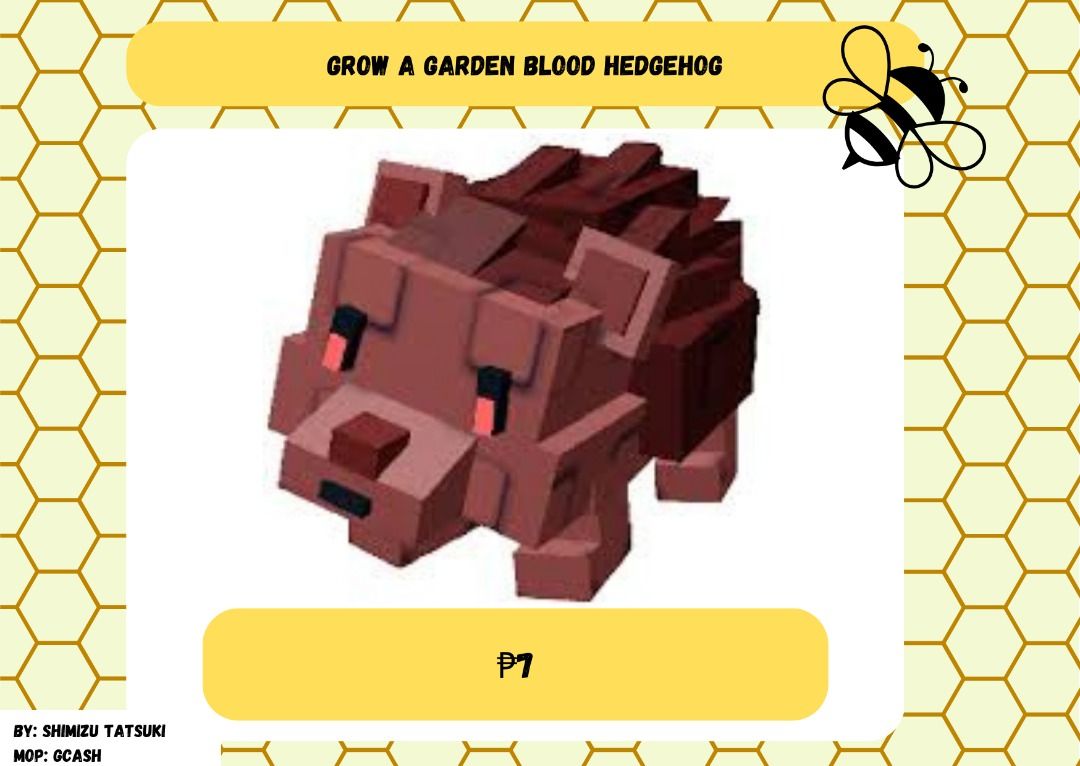 Grow a Garden hedgehog, Video Gaming, Video Games, Others on Carousell
