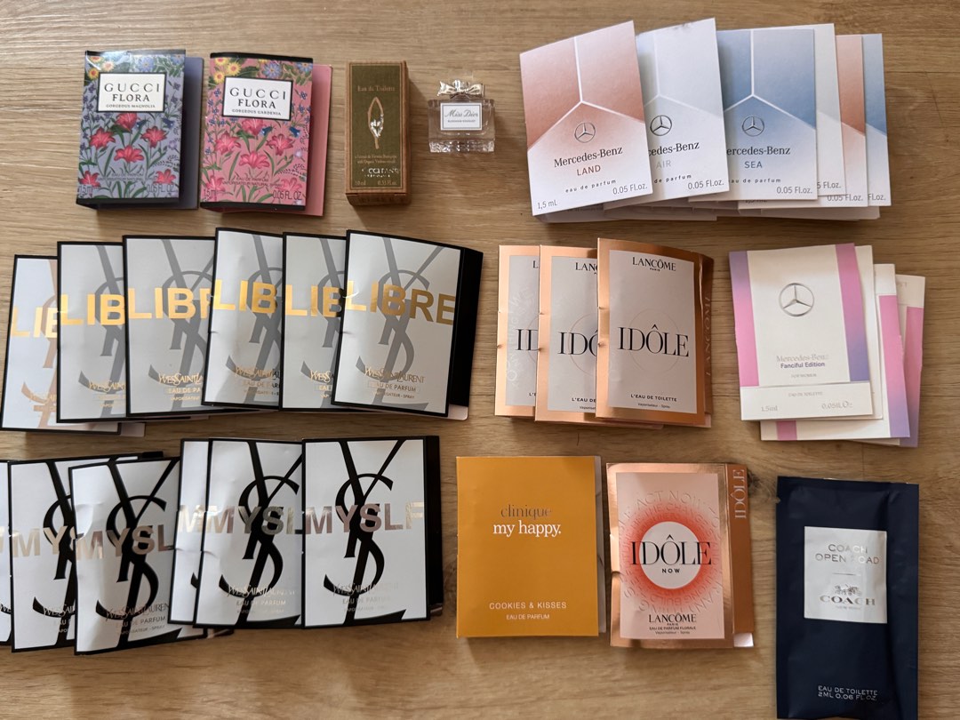 Gucci Flora/ YSL Libre, Myslf/ Lancome Idole/ Miss Dior/ Mercedez Benz ...
