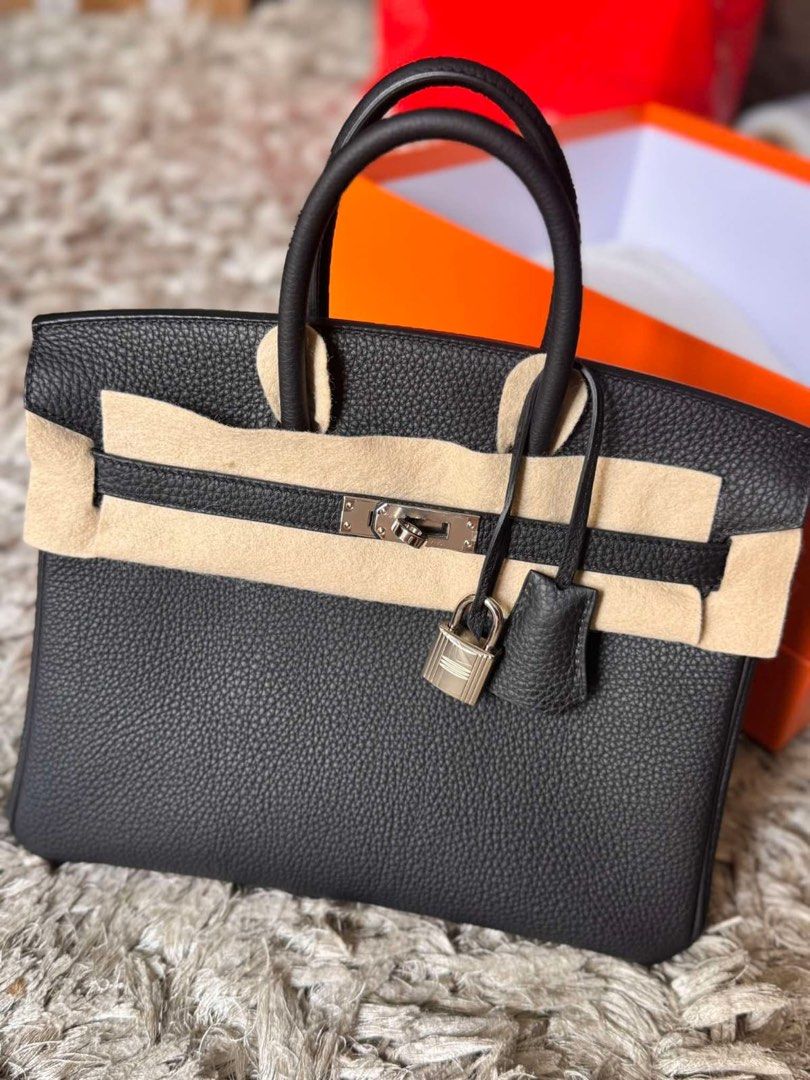 Hermes Birkin 25 Black Togo PHW 25052304, Luxury, Bags & Wallets on ...