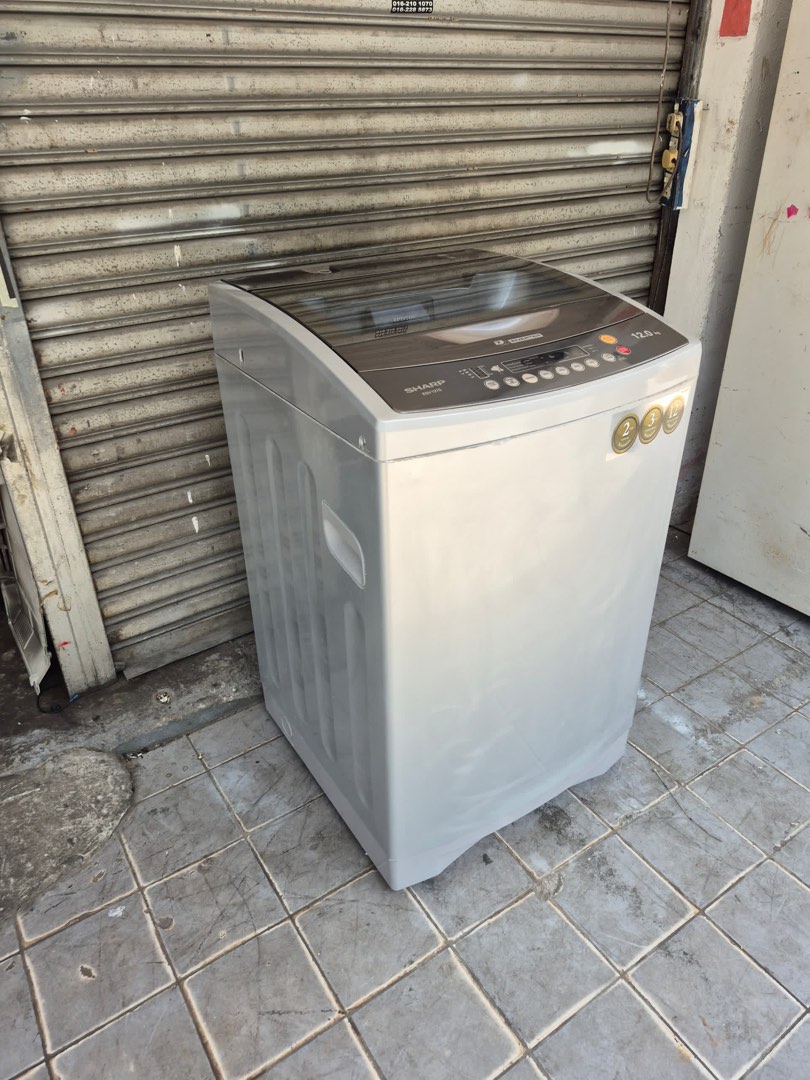 Inverter 12kg Top load Washing Machine Sharp top load washer mesin ...