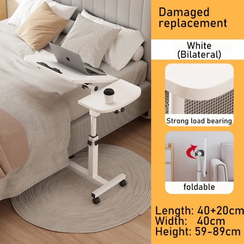 Laptop Table Desk | Bedside Laptop Table | Adjustable Rolling Desk | Overbed Laptop Table ...