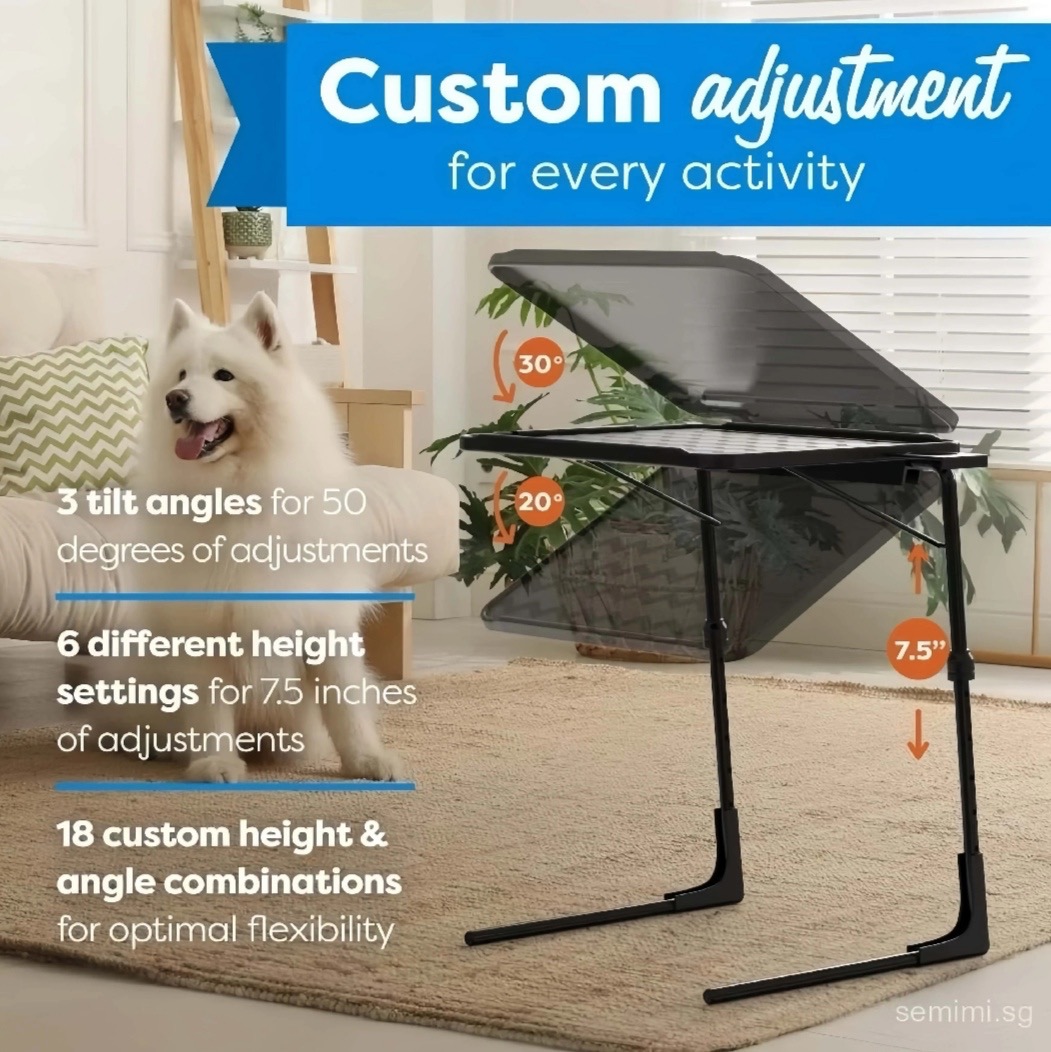 Laptop Table with Cupholder | Portable Computer Desk | Adjustable Study ...