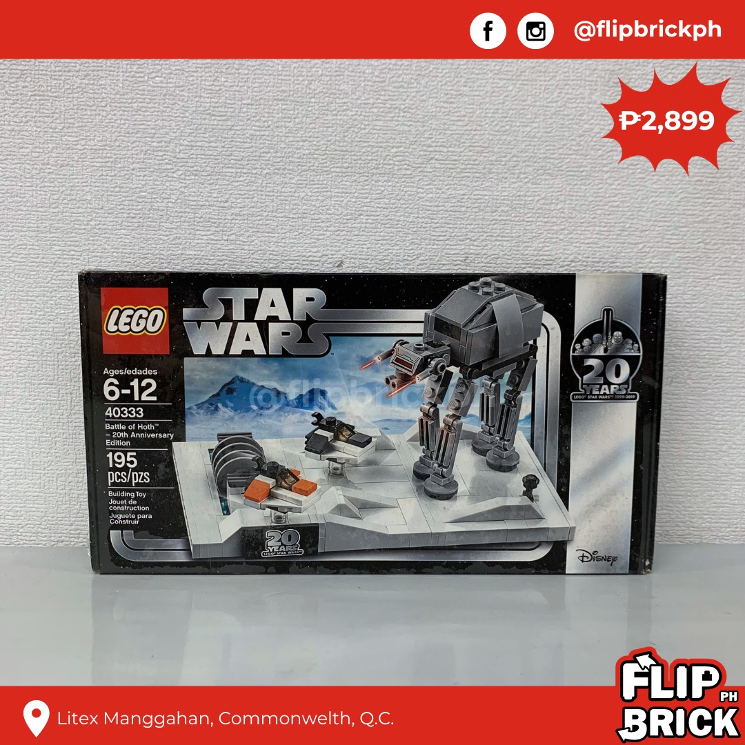 LEGO 40333 Star Wars Battle of Hoth - 20th Anniversary Edition, Hobbies ...
