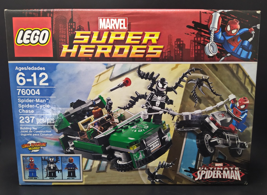 Lego 76004: ULTIMATE SPIDER-MAN SPIDER-CYCLE CHASE, Hobbies & Toys ...