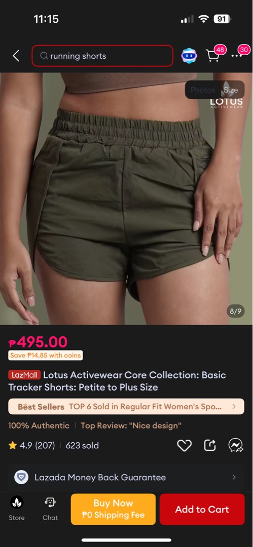 Lotus - Basic Tracker Shorts, Women's Fashion, Activewear on Carousell