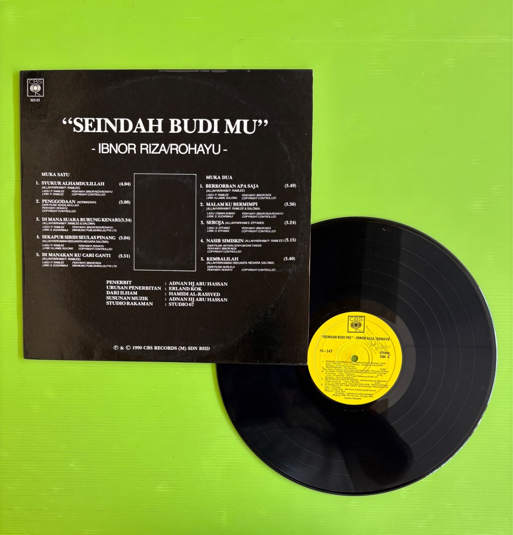 LP Ibnor Riza & Rohayu Seindah Budi Mu Album Piring Hitam, Hobbies ...