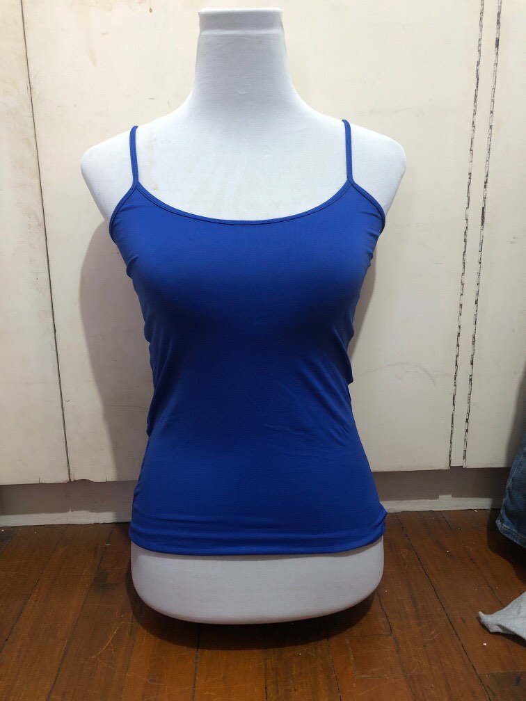 Mango Basics Royal Blue Tank Top Spaghetti Strappy Sleeveless Summer ...