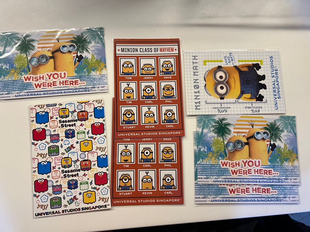 Minions post cards from universal studios, Hobbies & Toys, Stationery ...