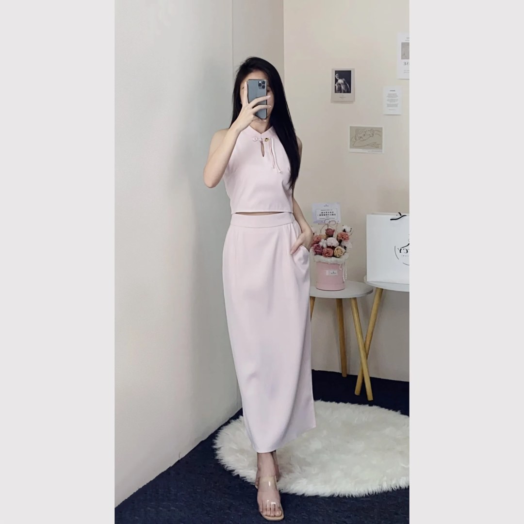 Modern cheongsam set, Women's Fashion, Dresses & Sets, Dresses on Carousell
