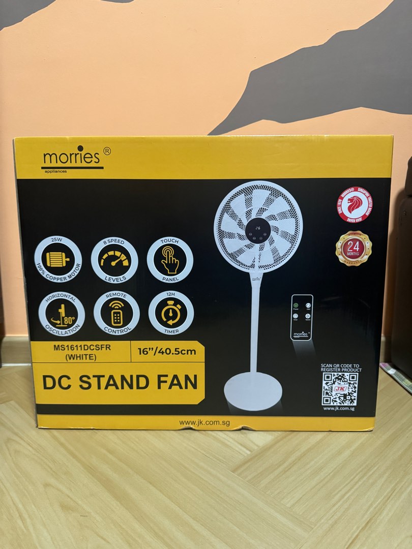 MORRIES DC STAND FAN W/REMOTE, Furniture & Home Living, Lighting & Fans ...
