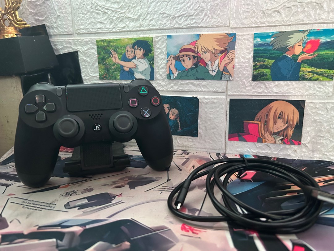 ORIGINAL PLAYSTATION 4 CONTROLLER VERSION 2 CHARCOAL BLACK WITH CABLE ...