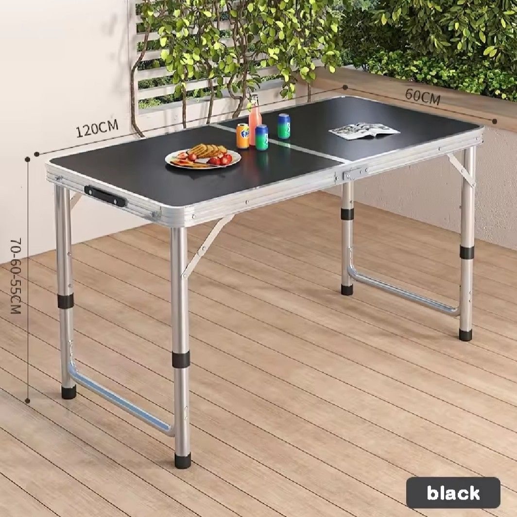 Outdoor Folding Table | Height Adjustable Table | Picnic Dining Table ...