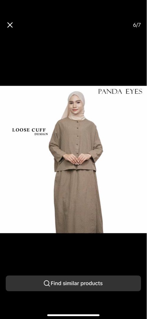 Set blouse and skirt pandaeyes, Women's Fashion, Muslimah Fashion, Baju Kurung & sets on Carousell