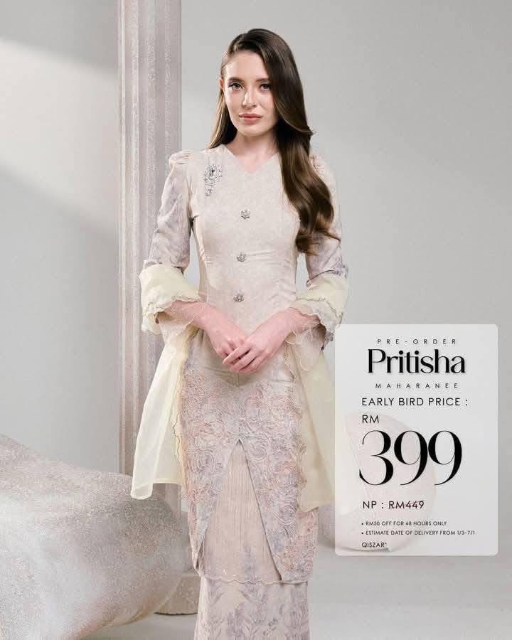 Qiszar Pritisha Maharanee, Women's Fashion, Muslimah Fashion, Baju Kurung & sets on Carousell