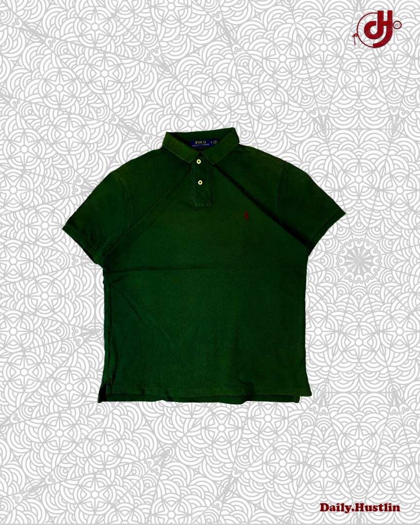 RALPH LAUREN GOLD TAG HUNTER GREEN POLO SHIRT, Men's Fashion, Tops ...
