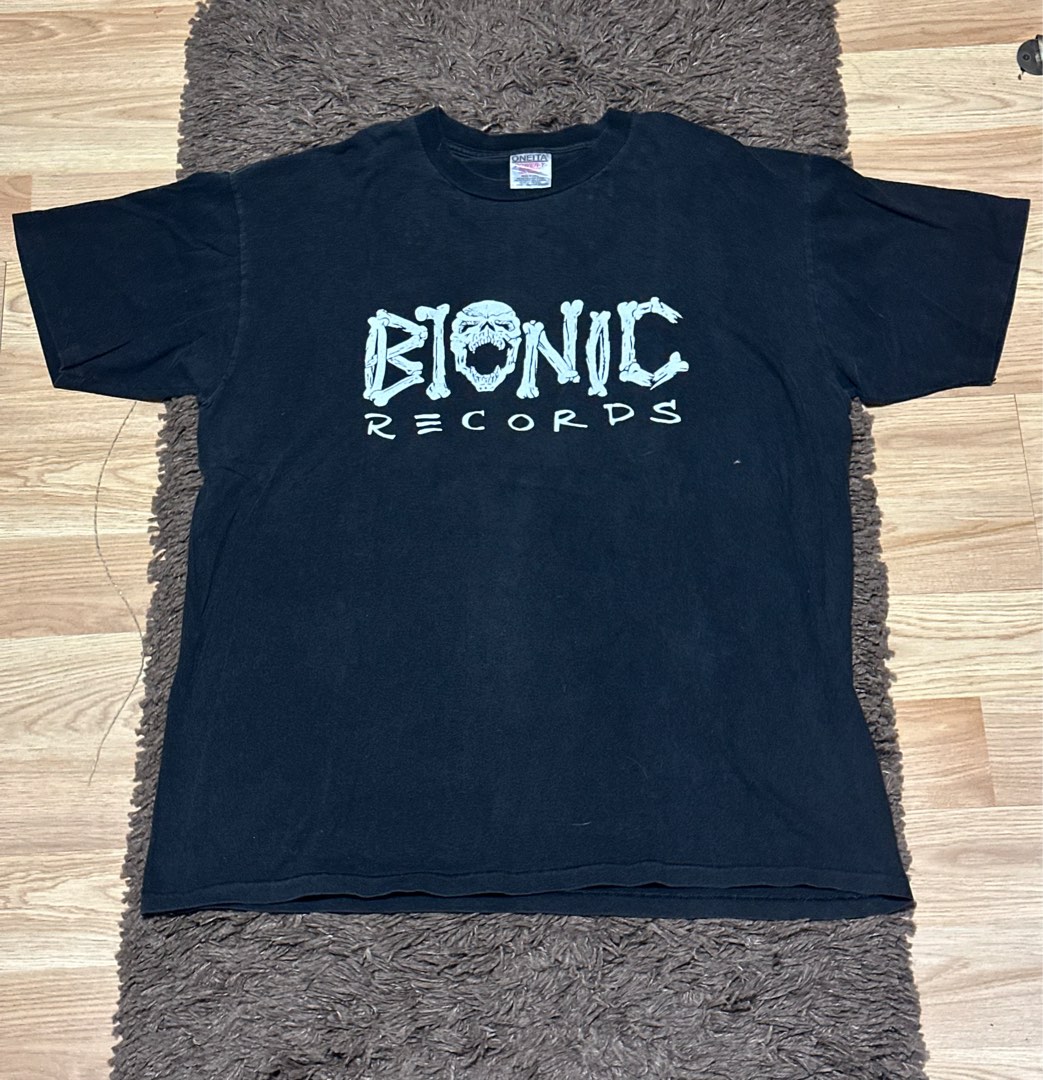 RARE VINTAGE Bionic Records, Men's Fashion, Tops & Sets, Tshirts & Polo ...