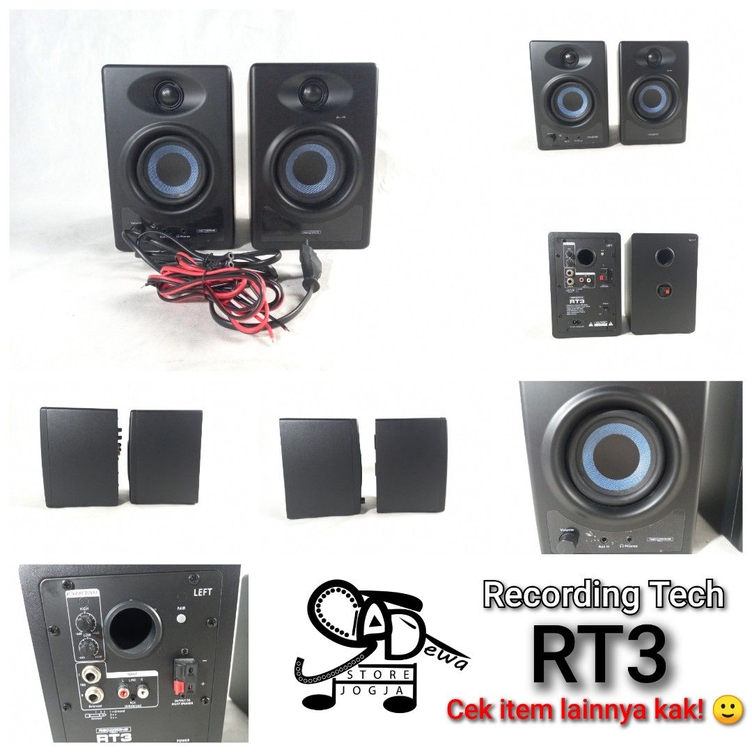 RECORDING TECH RT3 SPEAKER MONITOR RT 3 FLAT SPIKER MONITORING bkn RT5 ...