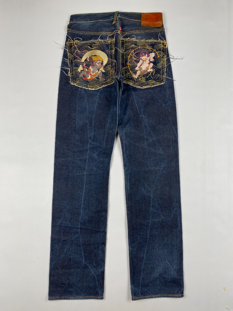 Red Monkey Company Lot 1002 Monster Embroidered Selvedge Denim, Men's ...