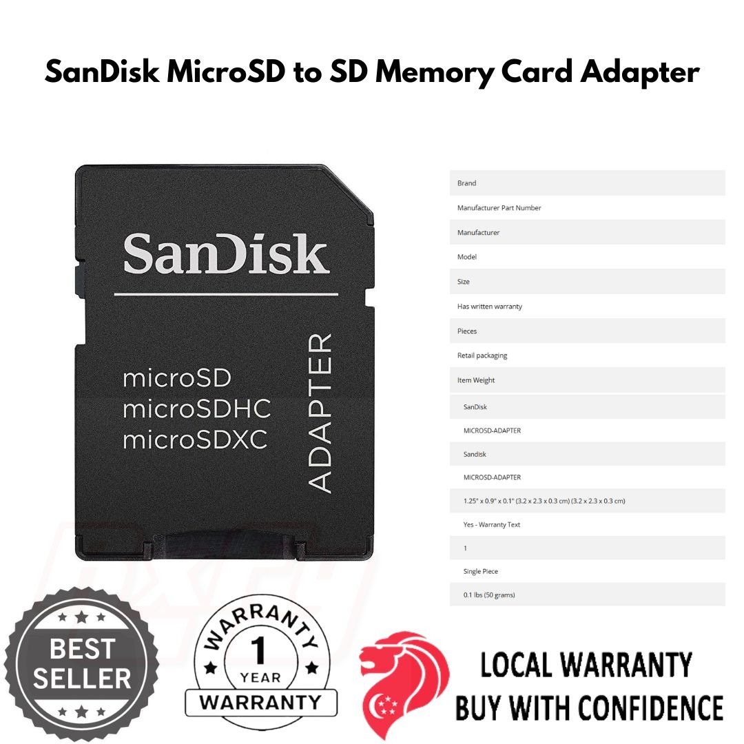 SanDisk MicroSD to SD Memory Card Adapter, Mobile Phones & Gadgets ...