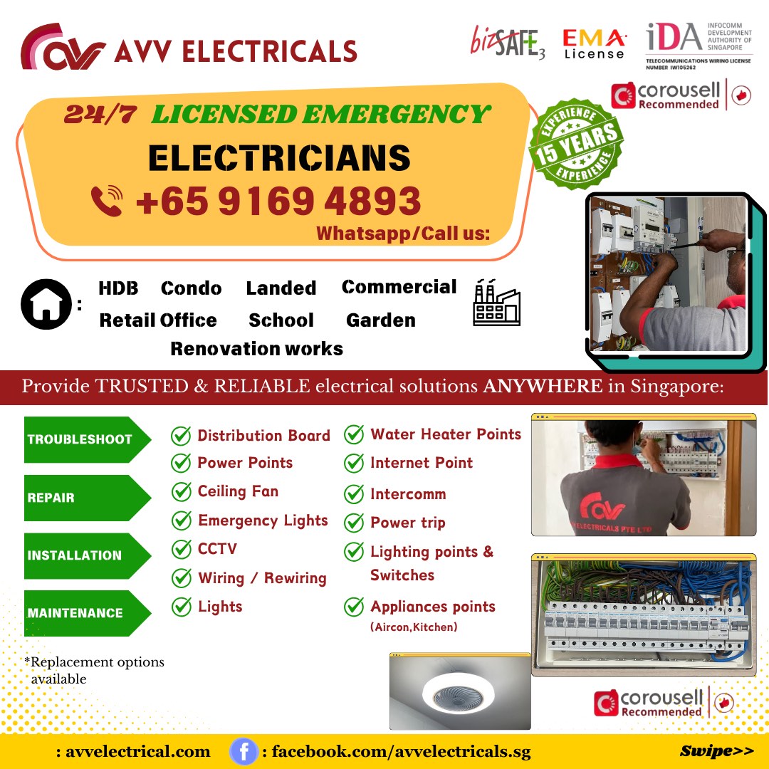 SG electricals/24/7Electrical /Home Re-wiring, Emergency Islandwide ...