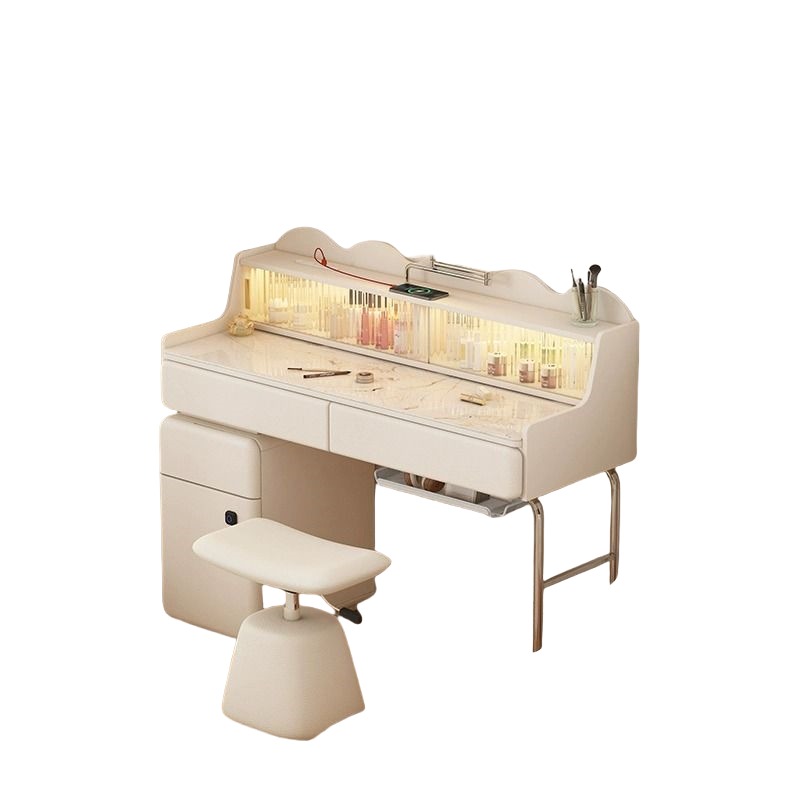 Smart dressing table fingerprint lock bedside table cosmetic storage ...