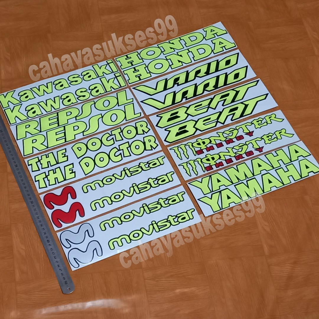 Stiker Body Motor 30cm Sticker Tangki Motor Moge HONDA YAMAHA KAWASAKI ...