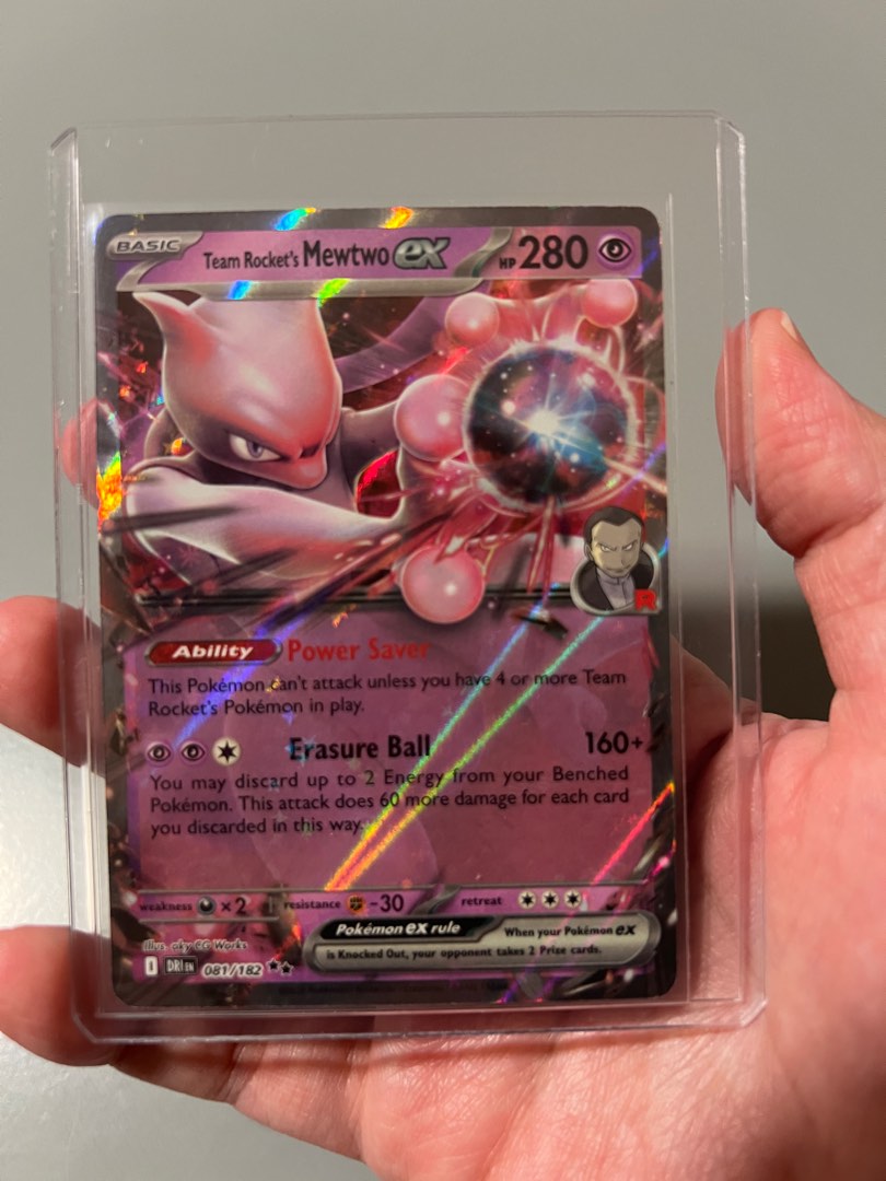Team Rocket’s Mewtwo ex 081 Destined Rivals DRI Pokemon TCG card ...