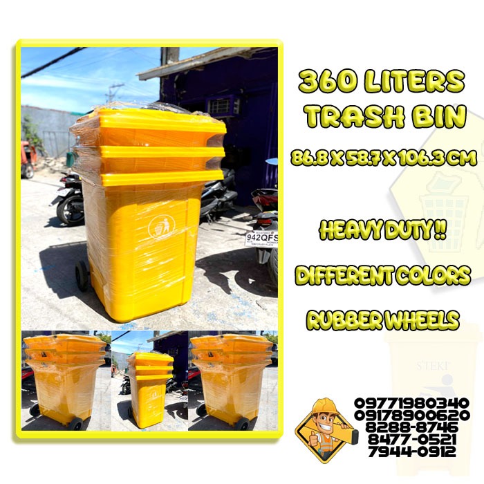 trash bin industrial 120 240 360 liters, Furniture & Home Living, Cleaning & Homecare Supplies ...
