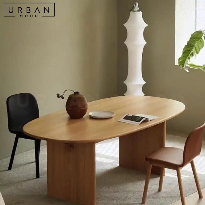 VESEL Modern Solid Wood Dining Table, Furniture & Home Living ...