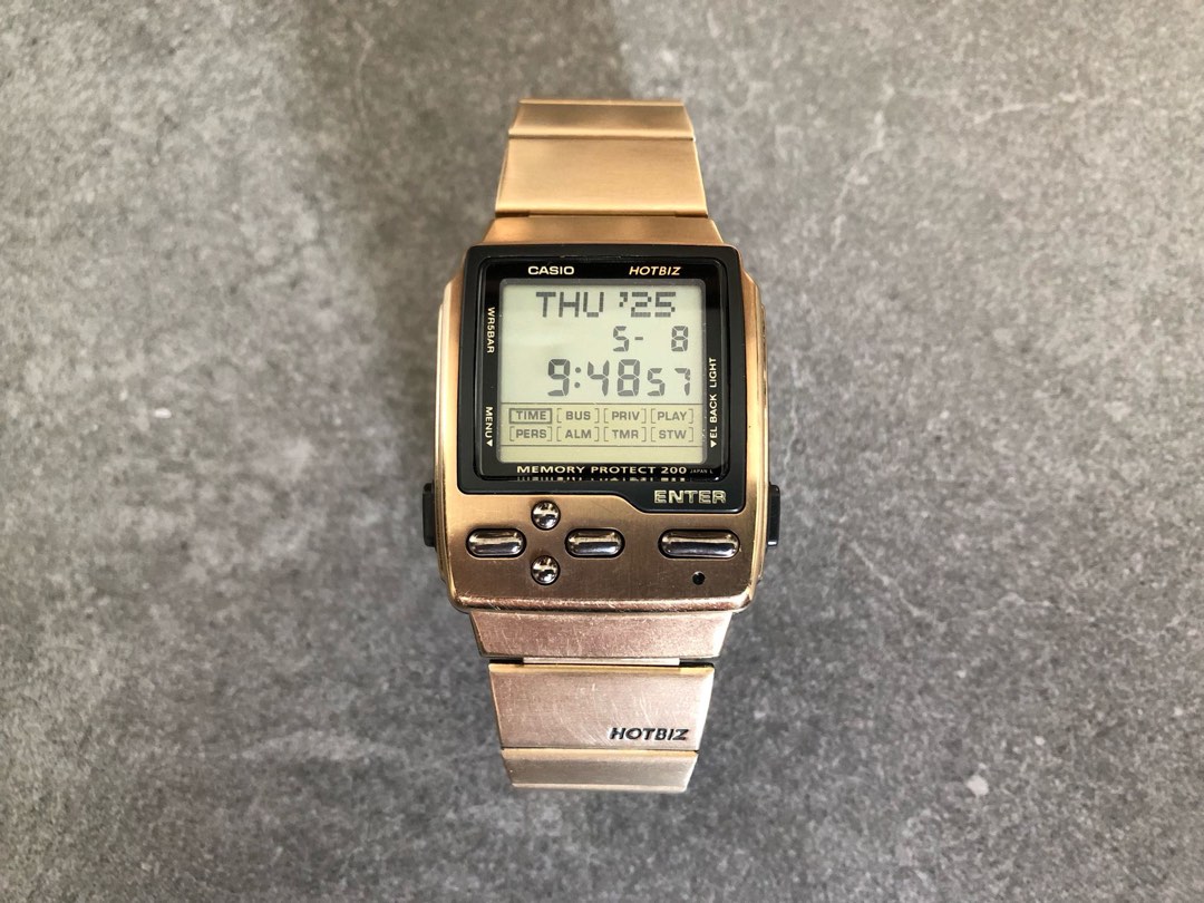 Vintage Retro Classic 90s Casio Hotbiz DB-2000 Gold Digital Watch Not ...