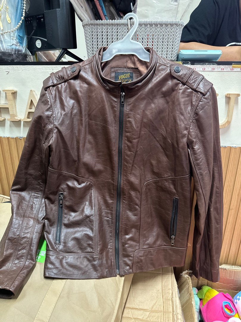 VOUGE LEATHER JACKET, Women's Fashion, Coats, Jackets and Outerwear on ...