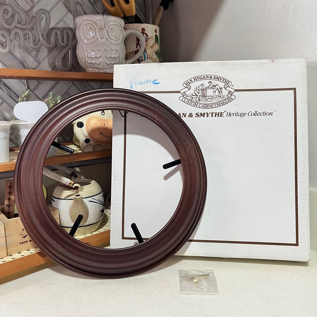 Wooden Round Vintage Plate Frame - Van & Smythe, Furniture & Home Living, Home Decor, Other Home ...