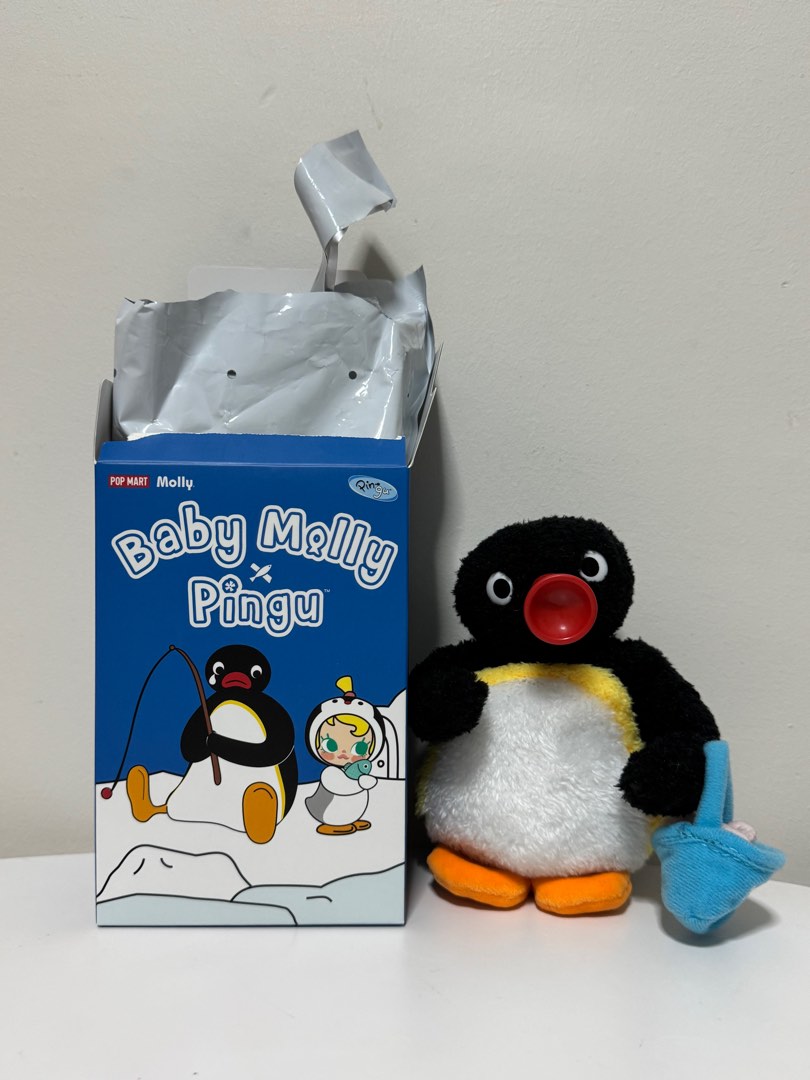 WTS molly x pingu popmart plush pendant (big harvest), Hobbies & Toys ...