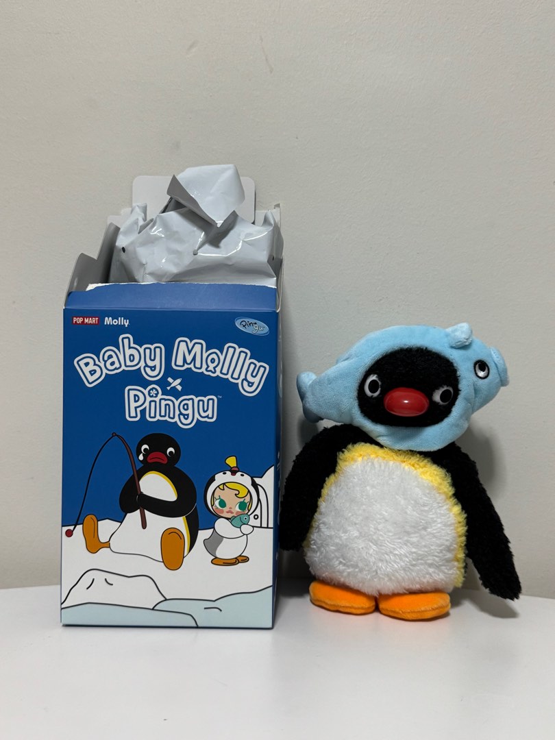 WTS molly x pingu popmart plush pendant (full of fish), Hobbies & Toys ...