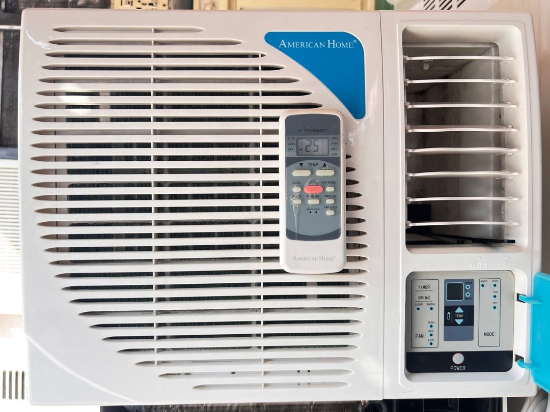 1hp American Home Inverter grade Digital Window Type Aircon, TV & Home Appliances, Air ...
