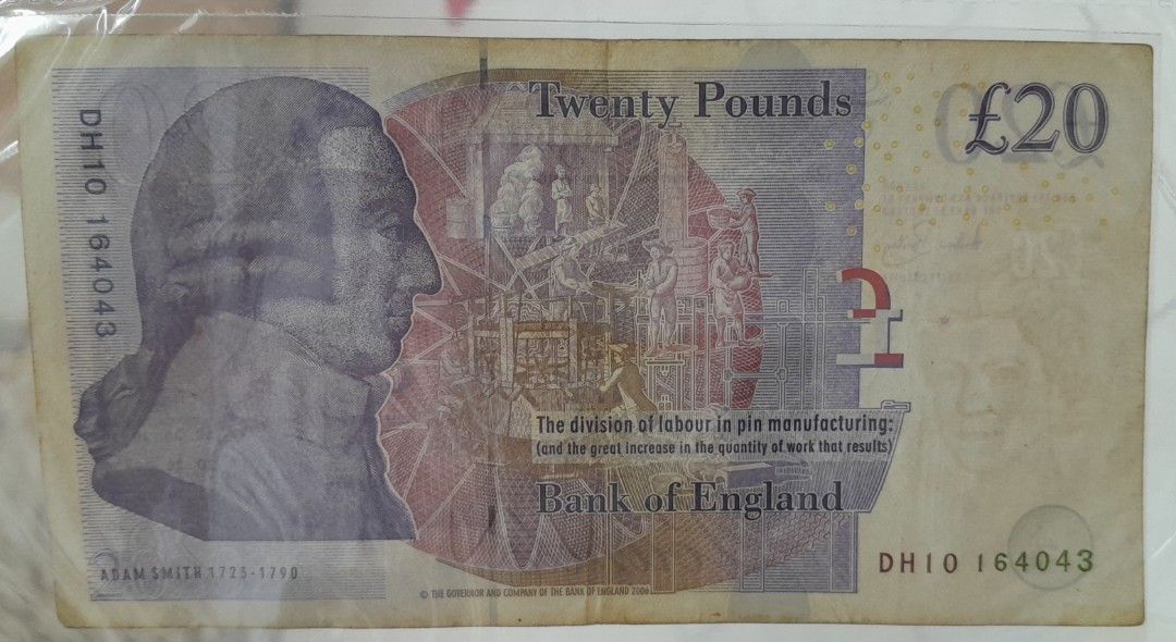 20 Pound Queen Elizabeth II England Banknotes, Hobbies & Toys ...