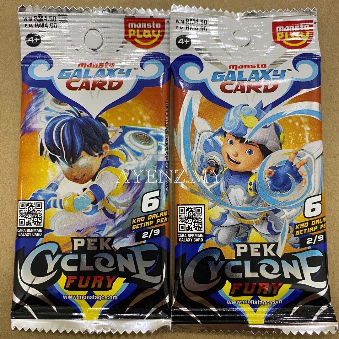 [AA + SR] PEK CYCLONE FURY 2024 - BOBOIBOY GALAXY CARD, Hobbies & Toys ...