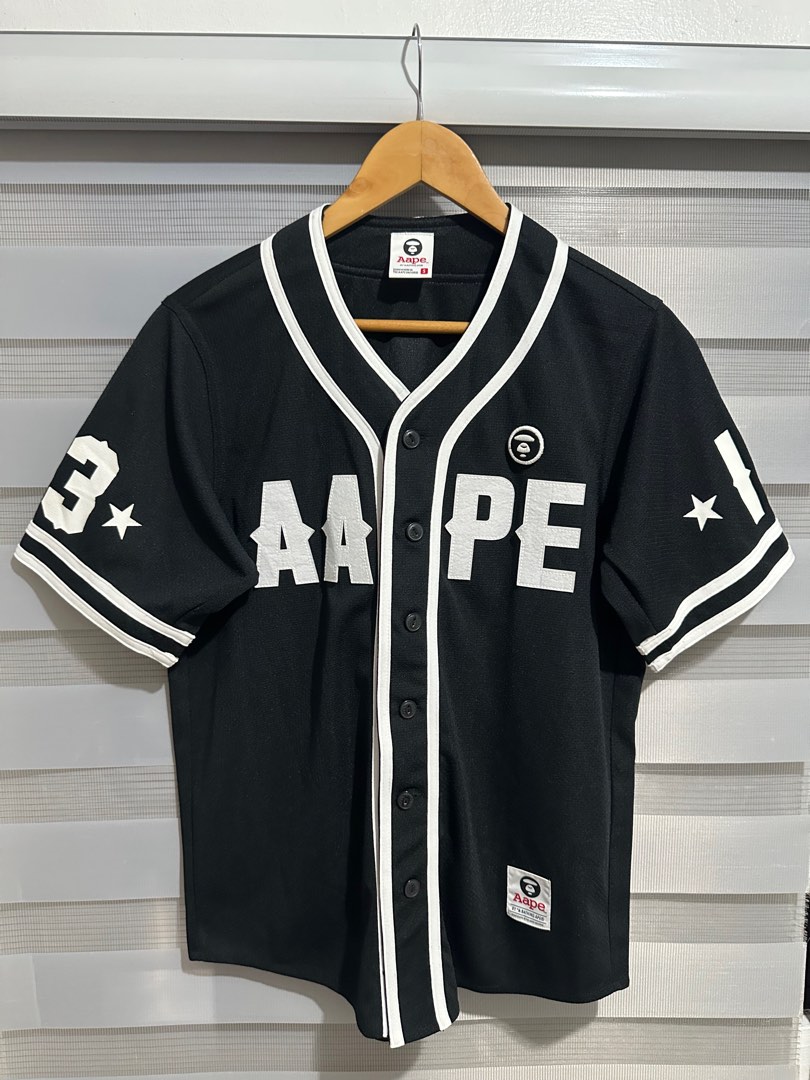 AAPE By A Bathing Ape Baseball Jersey, Men's Fashion, Coats, Jackets ...