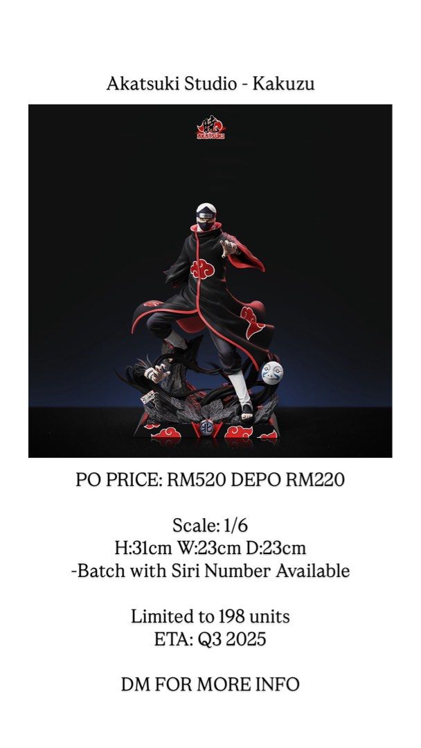 Akatsuki Studio - Kakuzu, Hobbies & Toys, Toys & Games on Carousell