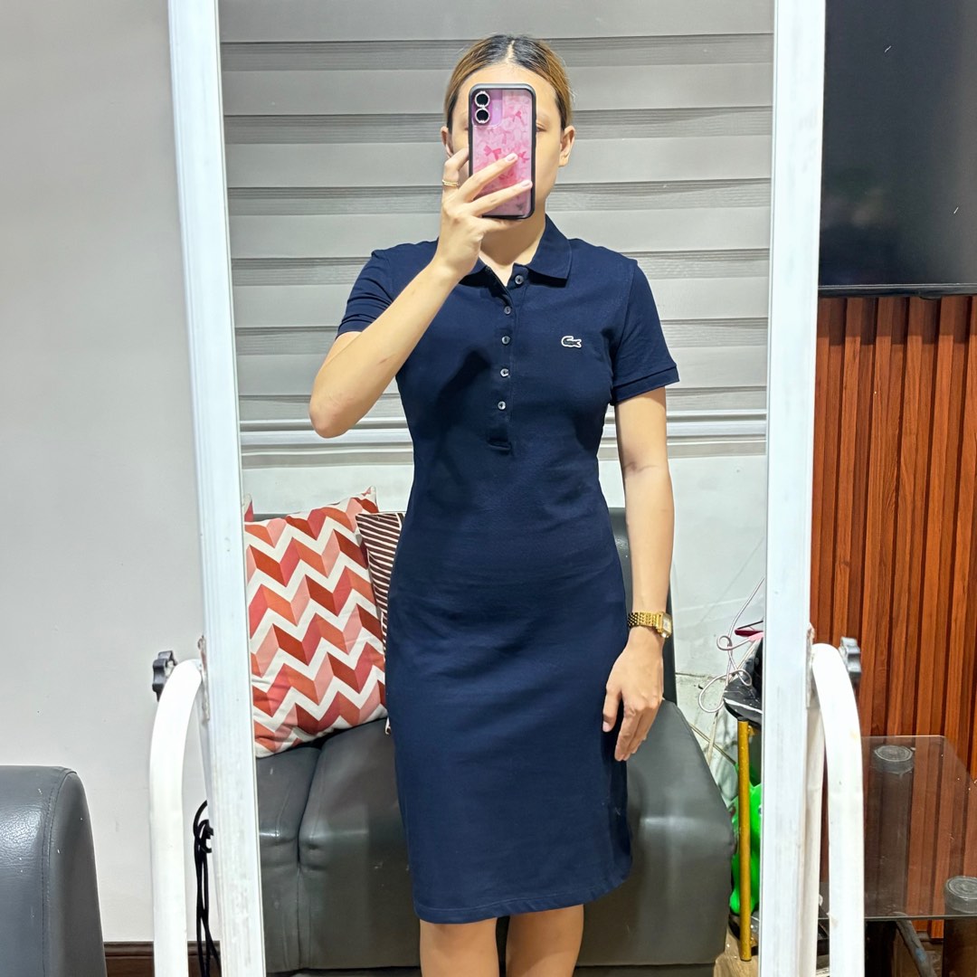 auth lacoste midnight blue polo dress, Women's Fashion, Dresses & Sets, Dresses on Carousell