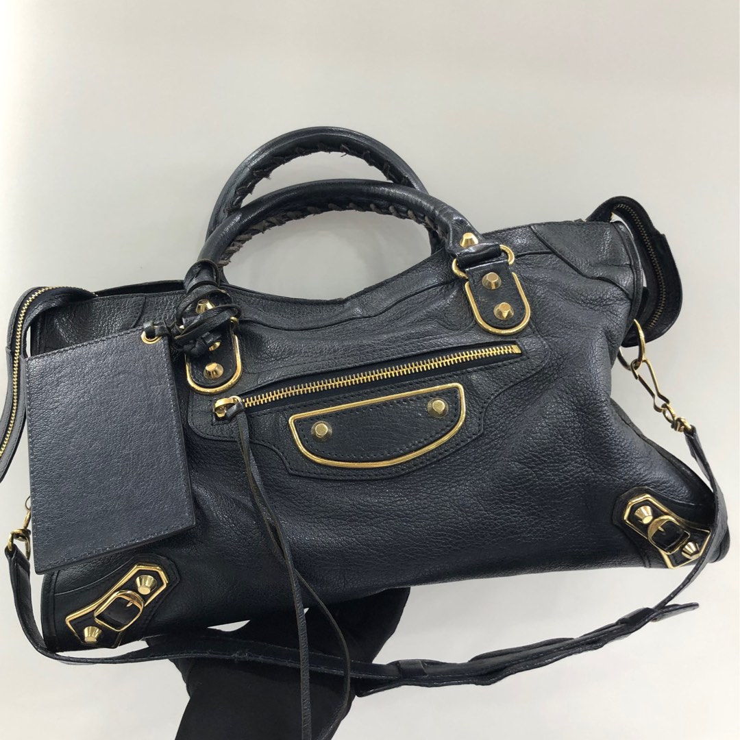 BALENCIAGA 390154 METALLIC EDGE COTY CITY 2WAY W/MIRROR SHOULDER BAG ...