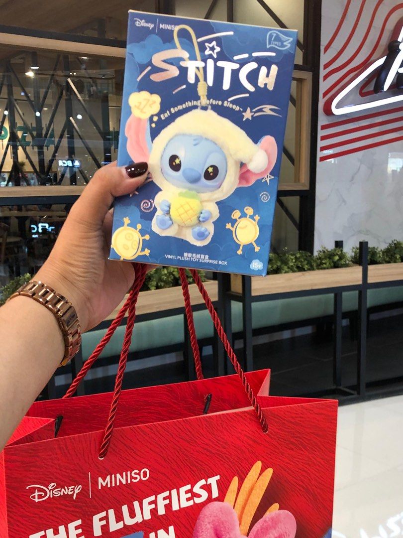 Miniso Disney Blind Box Stitch Eat Something BeforeSleep Plush Pendant ...