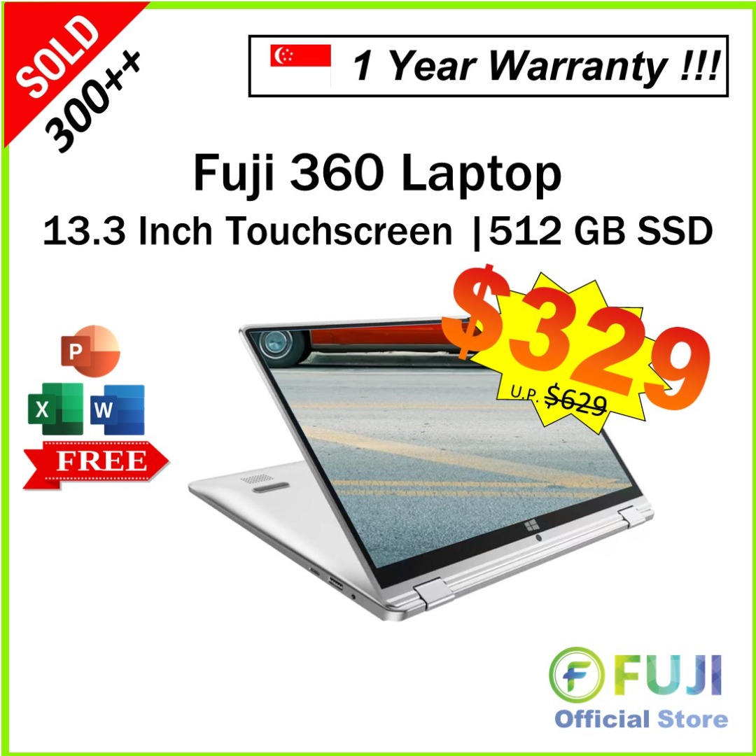 Brand New Fuji 360 Flip + Touch Screen Laptop - Up To 12GB RAM + 512GB ...
