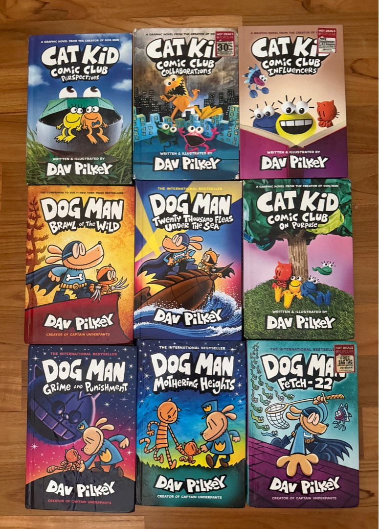 Bundle of 9 Dog Man & Cat Kid books, Hobbies & Toys, Books & Magazines ...