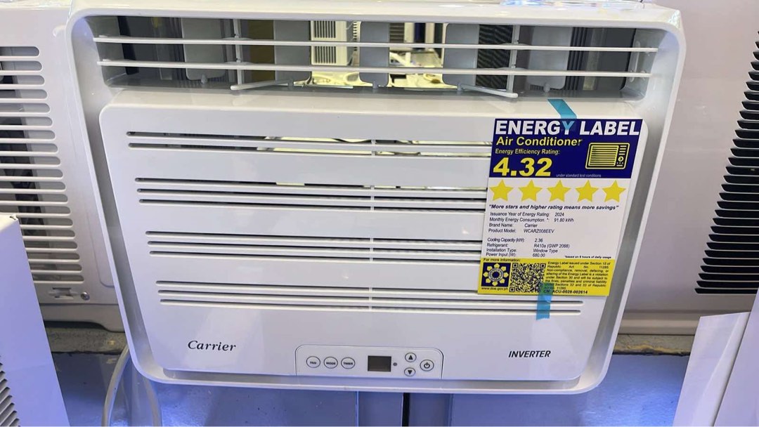 CARRIER WINDOW TYPE AIR CONDITIONER, TV & Home Appliances, Air ...