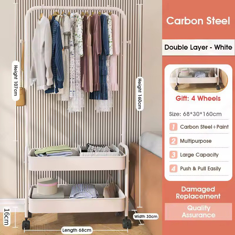 Clothes Rack | Clothing Rack Basket Cabinet Holder Rack | Furniture ...