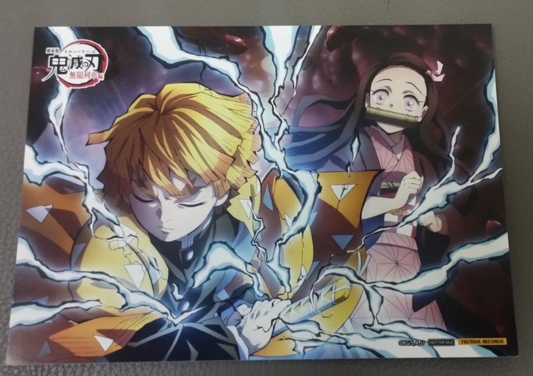 Demon Slayer Mugen Train postcard Tanjiro Nezuko Inosuke Zenitsu ...