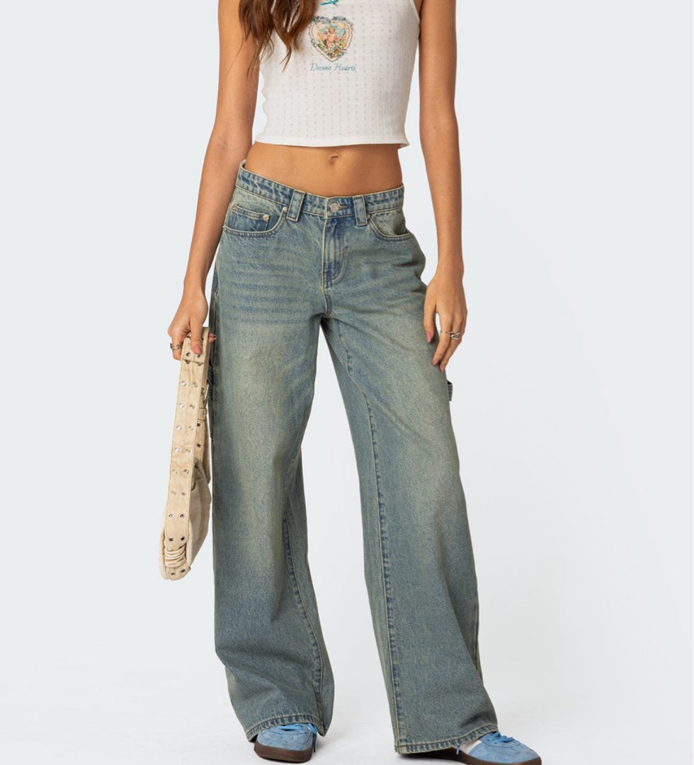 Edikted Carpenter low rise jeans, Women's Fashion, Bottoms, Jeans ...